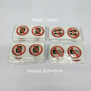 Jual Sticker cutting Sticker resin dilarang motret dilarang injak ...