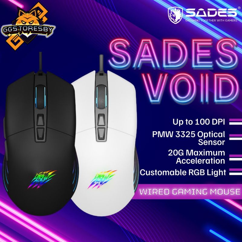 Jual SADES VOID RGB Gaming Mouse | Shopee Indonesia