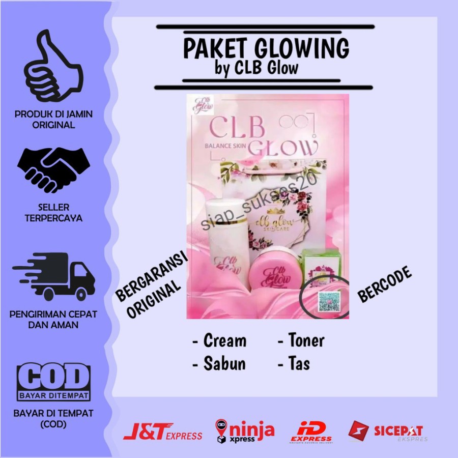 Jual Paket Glowing CLB Glow 3 in 1 Original | Shopee Indonesia