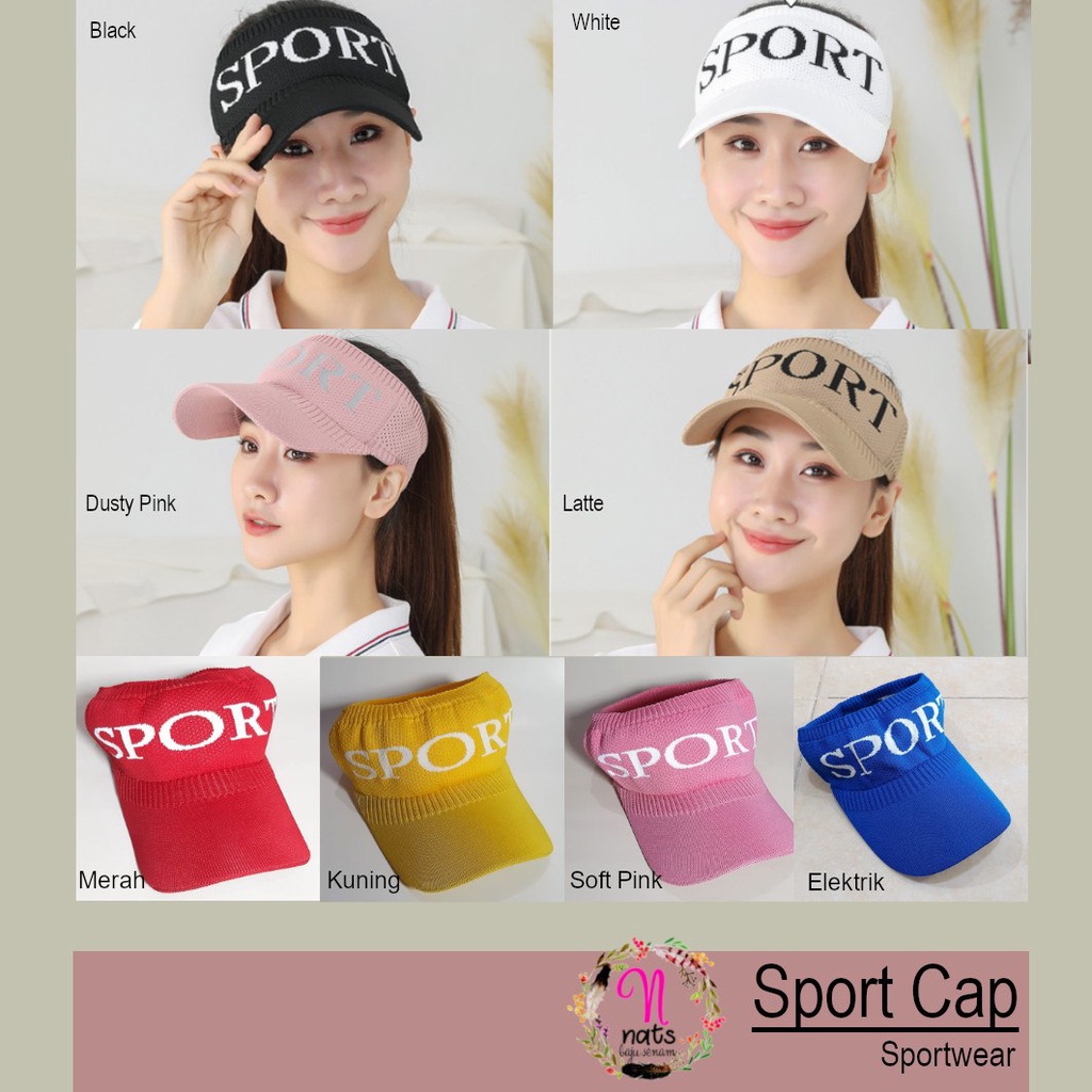 Jual TOPI OLAHRAGA SPORT CAP SERIES Topi Golf Topi Senam Topi Zumba ...