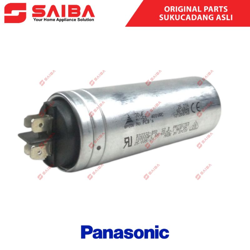 Jual Kapasitor Capacitor AC PANASONIC 1Pk Original Asli 30uf | Shopee ...