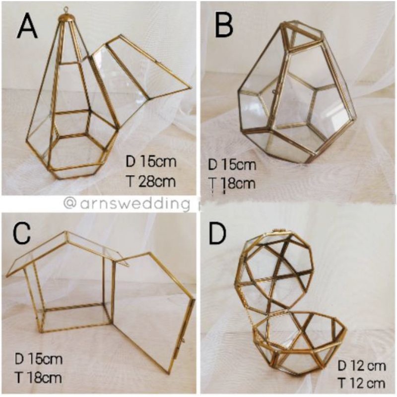 Jual Glass Box / Terrarium / Kotak Kaca / Box Kaca / Ring Box Rustic ...