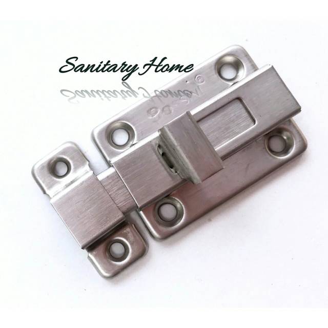 Jual Slot pengunci pintu 2inci stainless / Grendel pintu | Shopee Indonesia
