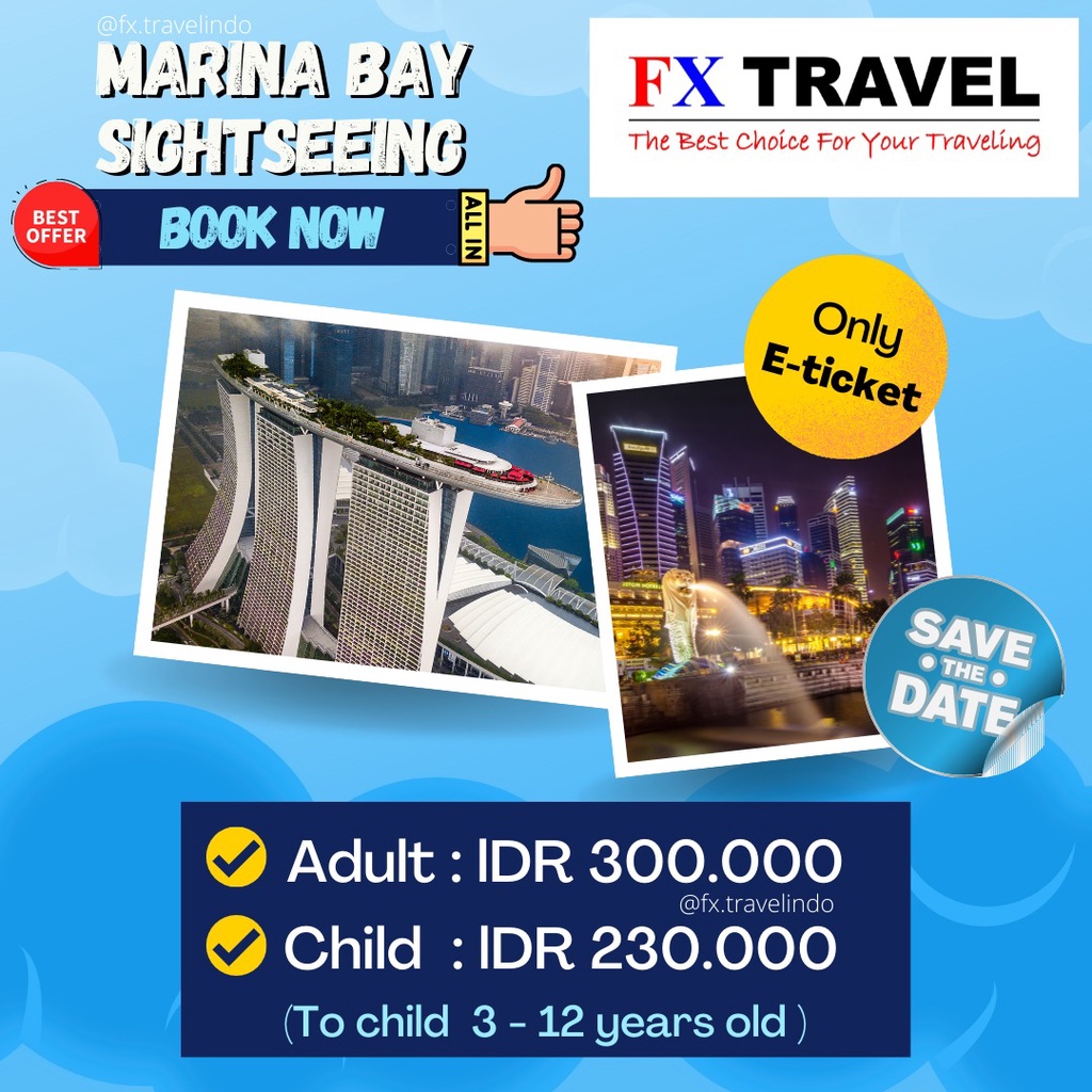 Jual TIKET WISATA SINGAPORE MARINA BAY SIGHTSEEING | Shopee Indonesia