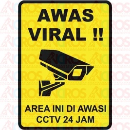 Jual Cutting stiker motor dan mobil CCTV Awas viral | Shopee Indonesia