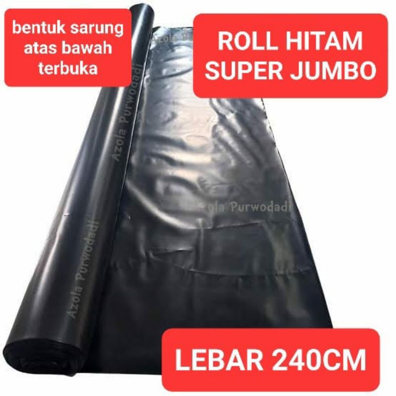 Jual Plastik Meteran Hitam TEBAL JUMBO 2,4 METER | Kantong Plastik Rangkap 2 Sarung Bahan PE ...