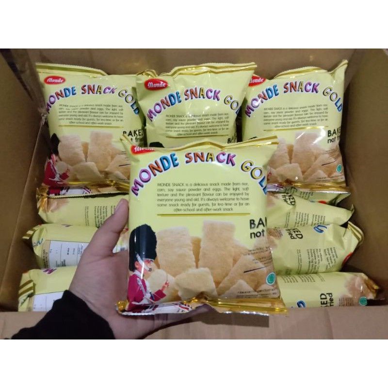 Jual Monde Snack Gold 30gr (sepaket isi 3 pcs/bungkus) | Shopee Indonesia