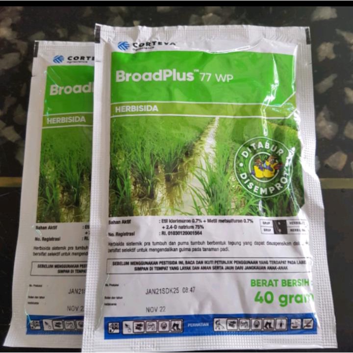 Jual Herbisida Broadplus Broad plus 40G 77 WP PENGGANTI ALLY PLUS 77 WP ...
