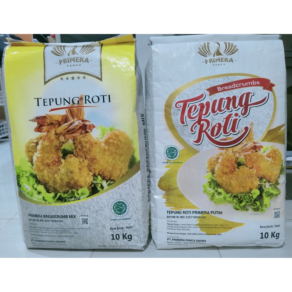 Jual Tepung roti primera panko putih / mix 10kg | Shopee Indonesia