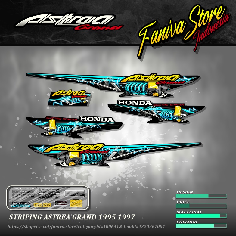 Jual STRIPING ASTREA GRAND / STRIPING LEGENDA DAN IMPRESSA CUSTOM ...