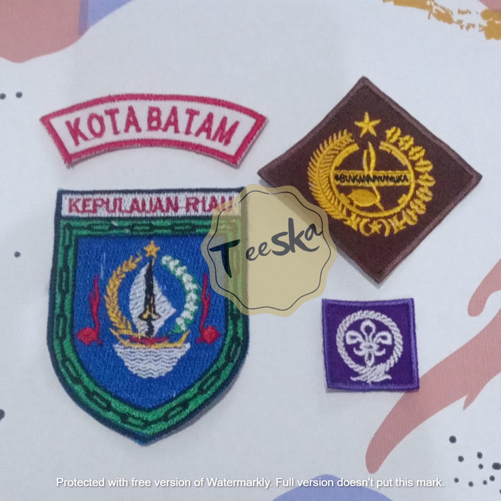 Jual Set Atribut Seragam Pramuka Logo Tunas Kelapa dan Wosm, Logo ...
