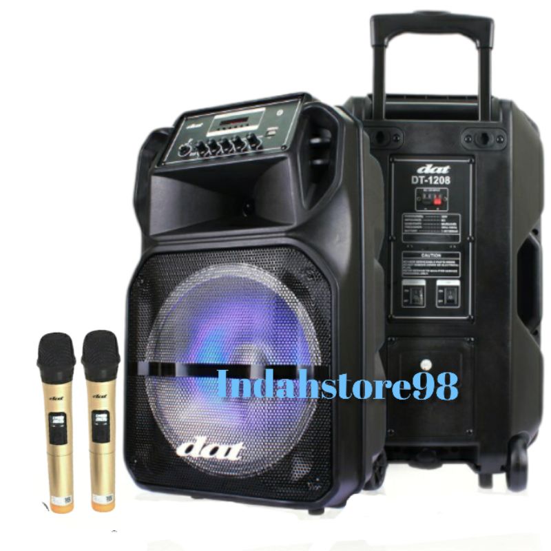 Jual Speaker Aktif Portable 12 Inch Dat Dt 1208 Bluetooth Karaoke Extra