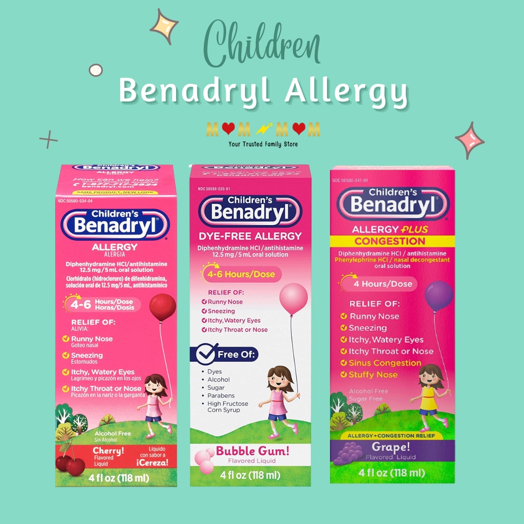 Jual Children Benadryl Allergy Syrup 118ml Original USA Obat Alergi ...