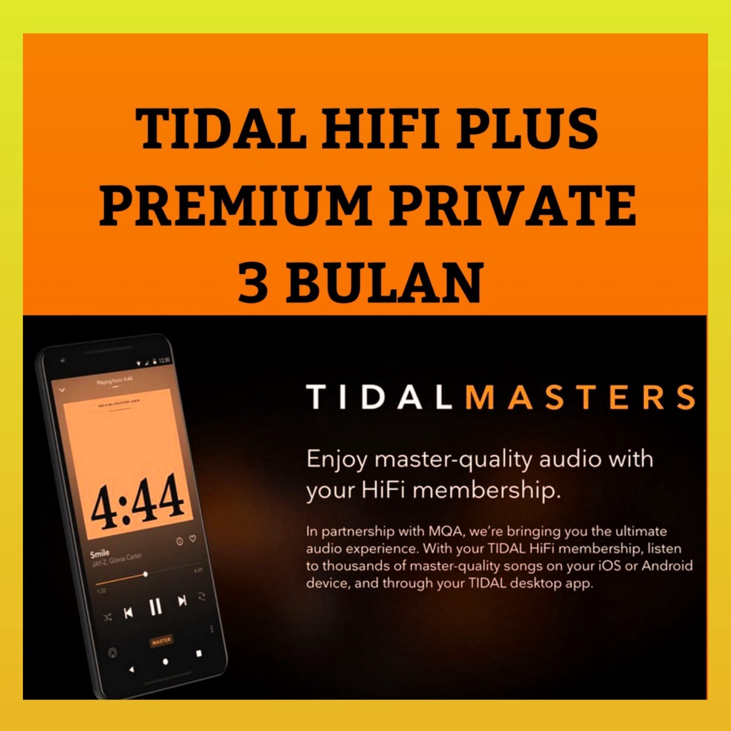 Jual Tidal HiFi Plus Master Premium 3 Bulan (Private Login) | Shopee ...