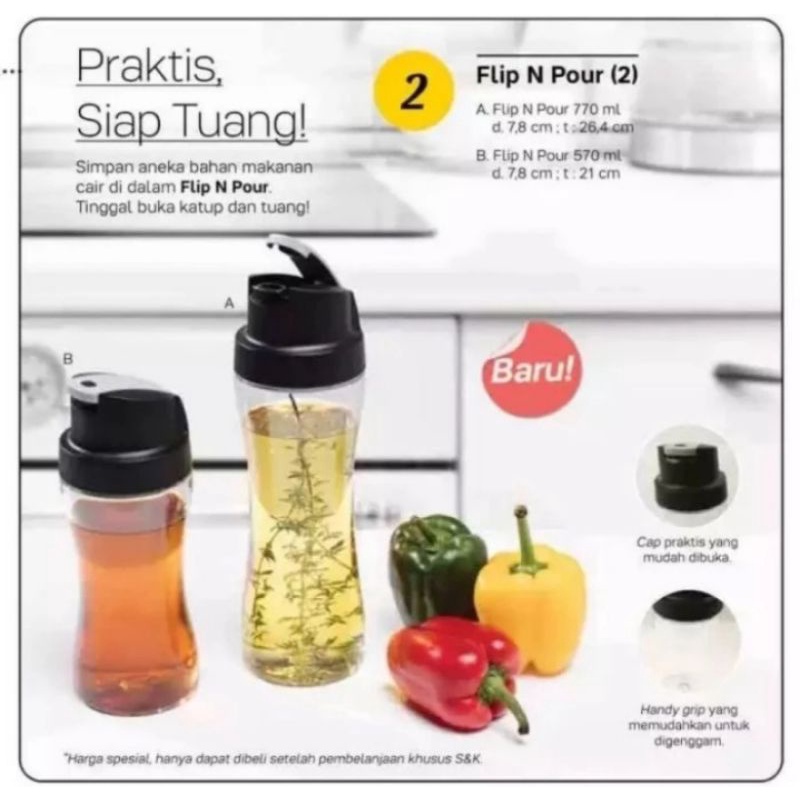 Jual Tupperware Flip And Pour 570mL botol Madu | Shopee Indonesia