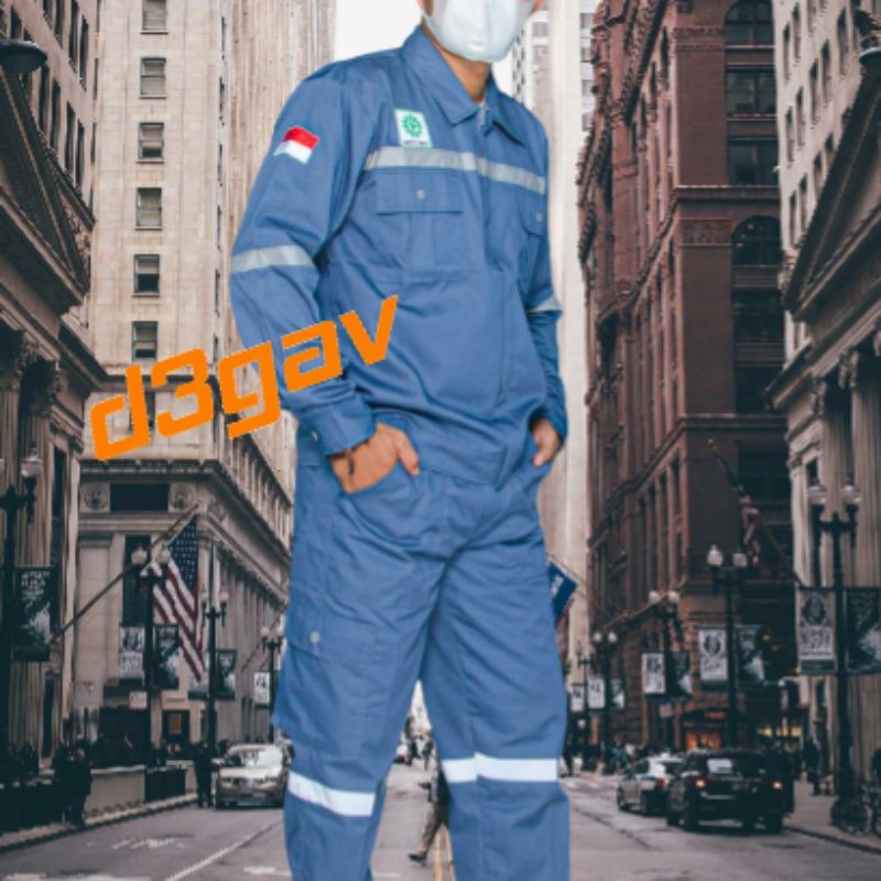 Jual Wearpack safety setelan baju seragam kerja k3 abu polos | Shopee ...