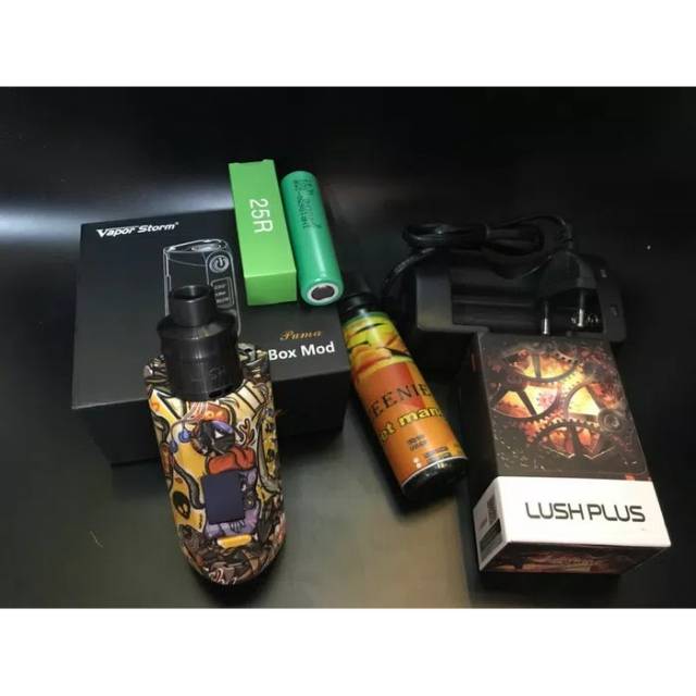 Jual Paket ngebul original mod vapor storm puma 200w kit RDA wotofo ...