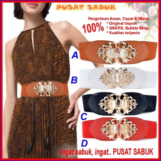 Jual Belt Sabuk Wanita Obi Karet Ikat Pinggang Fashion Gesper Cewek ...