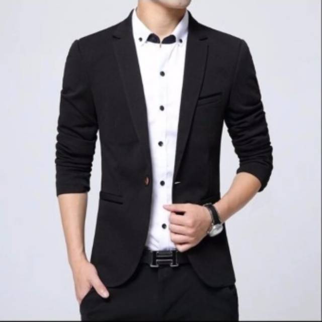 Jual Jas blazer formal pria instinct black/jas wisuda/jas nikah/jas ...