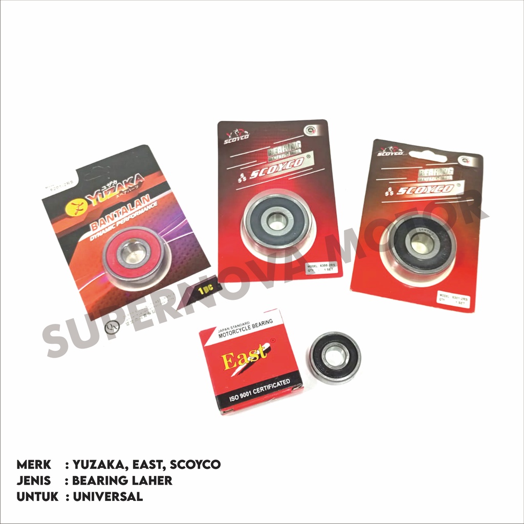 Jual BEARING LAHER YUZAKA SCOYCO EAST 6301 6300 6201 6000 BEARING LAHER BEARING MOTOR | Shopee ...