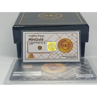 Jual Kado istimewa || minigold fine gold emas mini 0,1 gr | Shopee ...