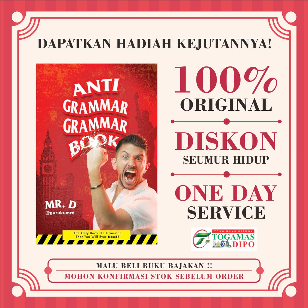 Jual Buku Anti Grammar Grammar Book - Denisio Perez (guruku Mr. D) | Shopee Indonesia