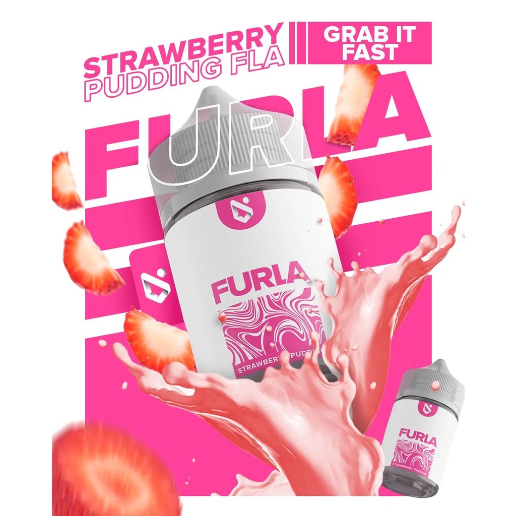 Jual FURLA STRAWBERRY PUDDING 60ML AUTHENTIC BY DJI E - LIQUID ...