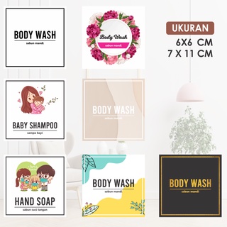 Jual Stiker botol sabun premium - stiker sabun mandi - stiker shampoo ...