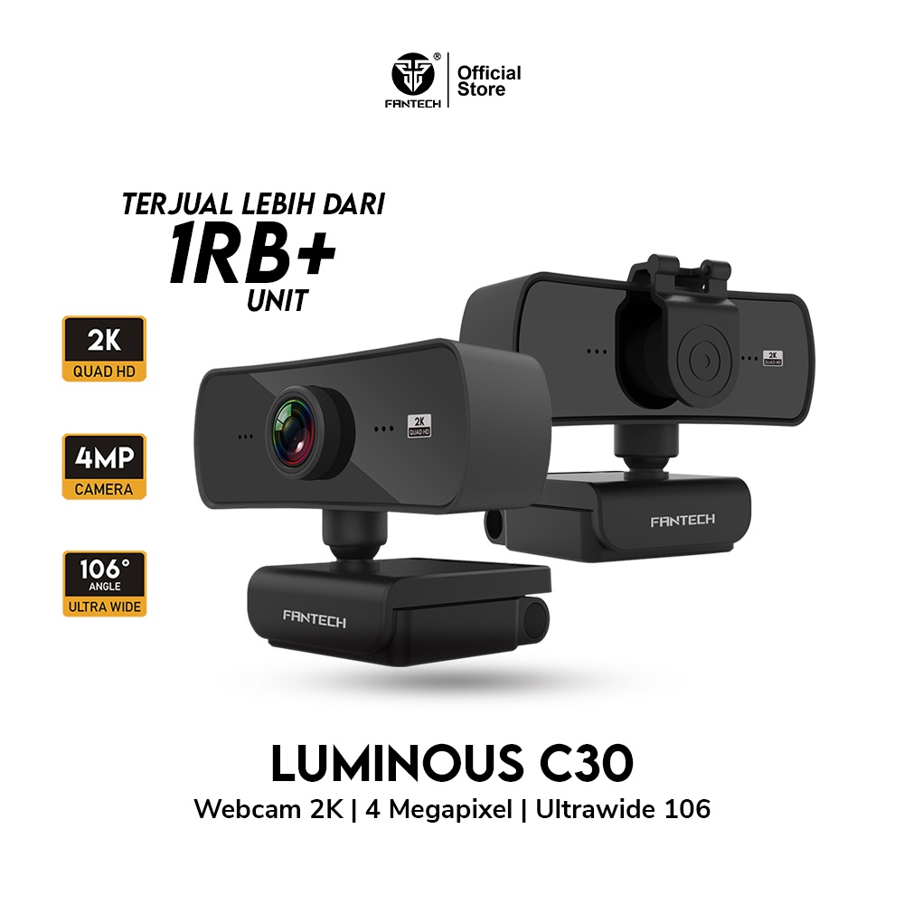 Jual Fantech Webcam 2K 4MP Luminous C30 QHD 1440P Indonesia|Shopee ...