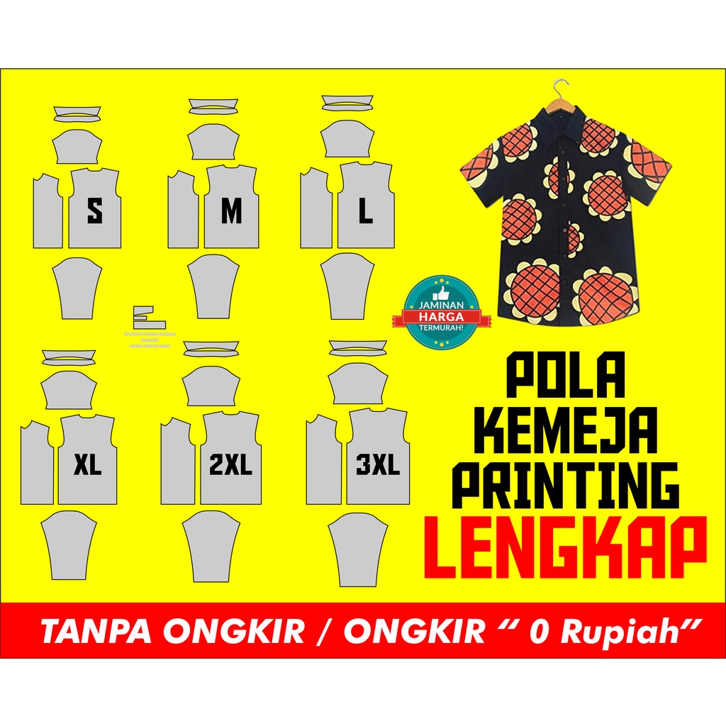 Jual POLA JERSEY KEMEJA PRINTING LENGKAP ( JERSEY KEMEJA SUBLIM) Indonesia|Shopee Indonesia