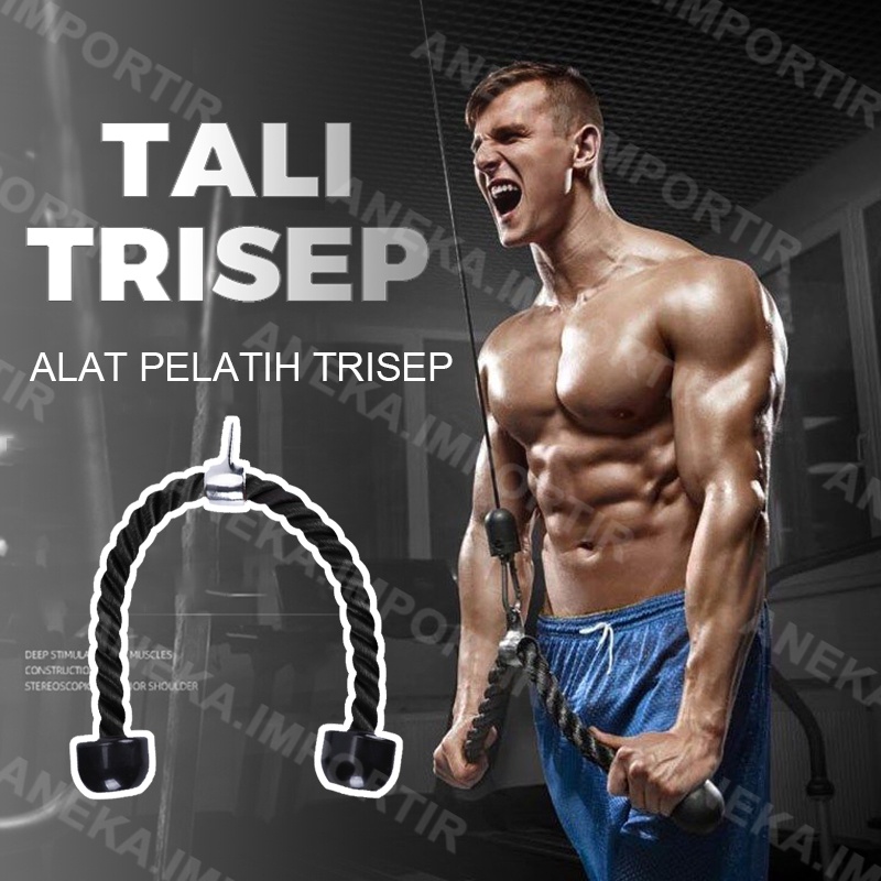 Jual Triceps Muscle Exercise Rope Tali Latihan Otot Tricep Fitness Gym ...