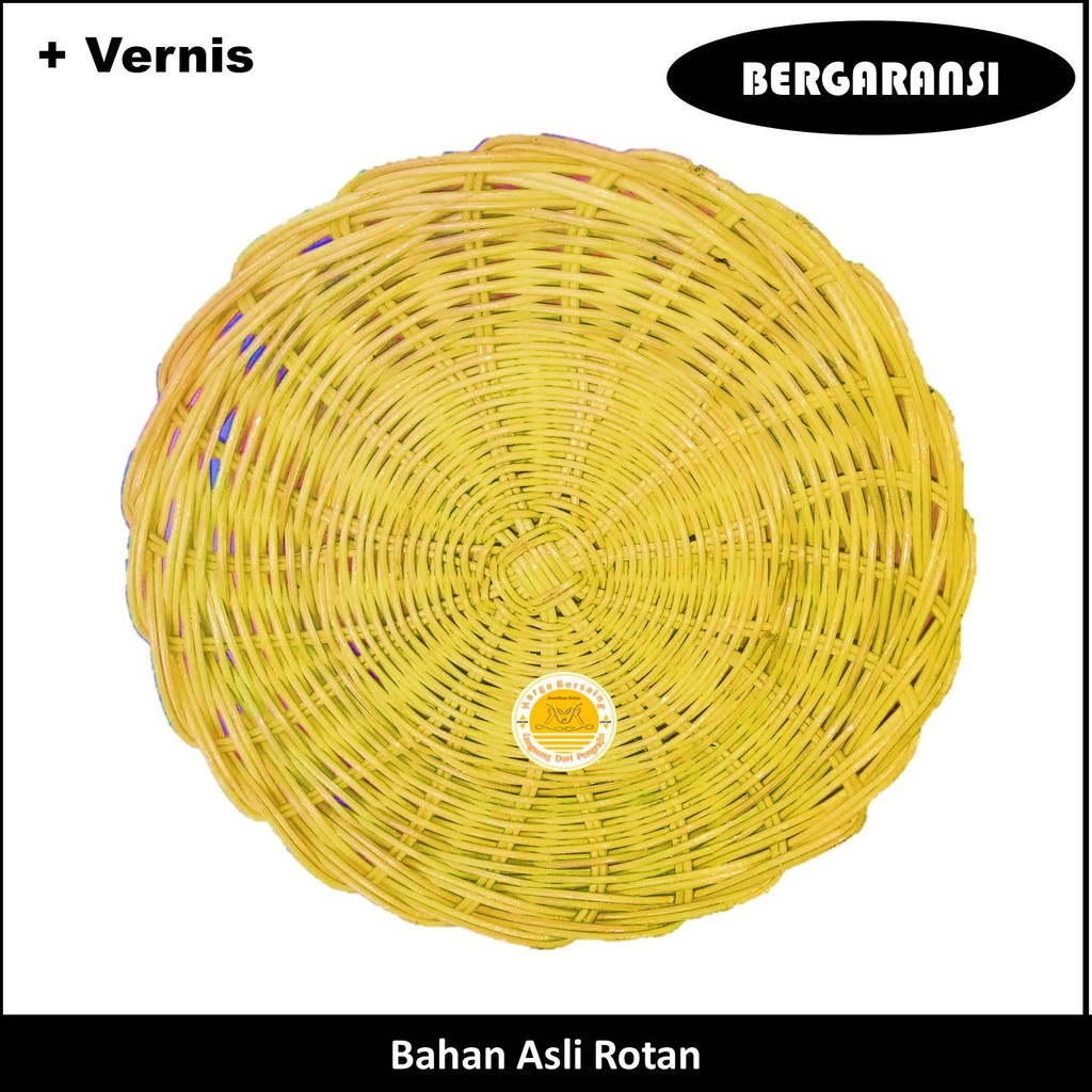 Jual Supplier Piring Rotan Vernis - Piring Pernis Bahan Rotan - Piring ...