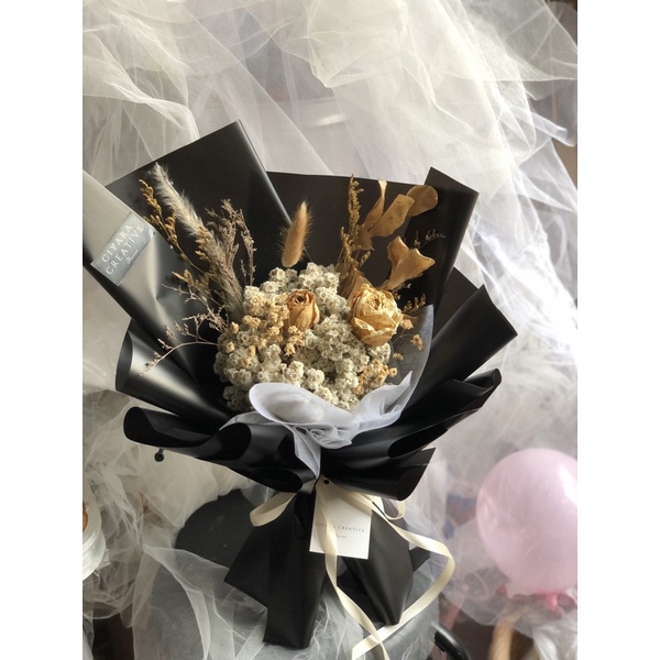 Jual dried flower bunga kering Buket hitam | Shopee Indonesia