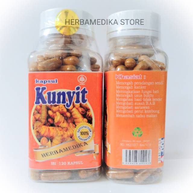 Jual Kapsul KUNYIT (isi 120 kapsul) | Shopee Indonesia