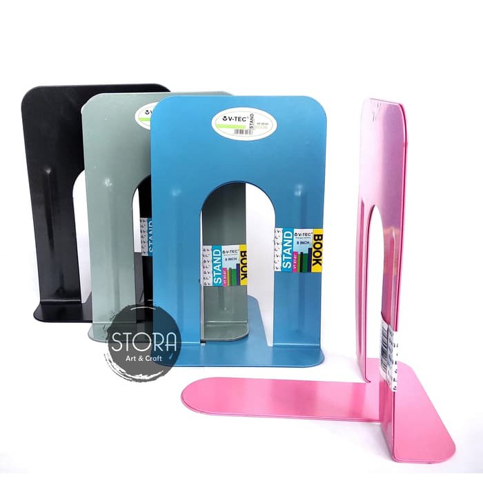 Pembatas Buku Besi / Book End / Stand Book Simple | Shopee Indonesia