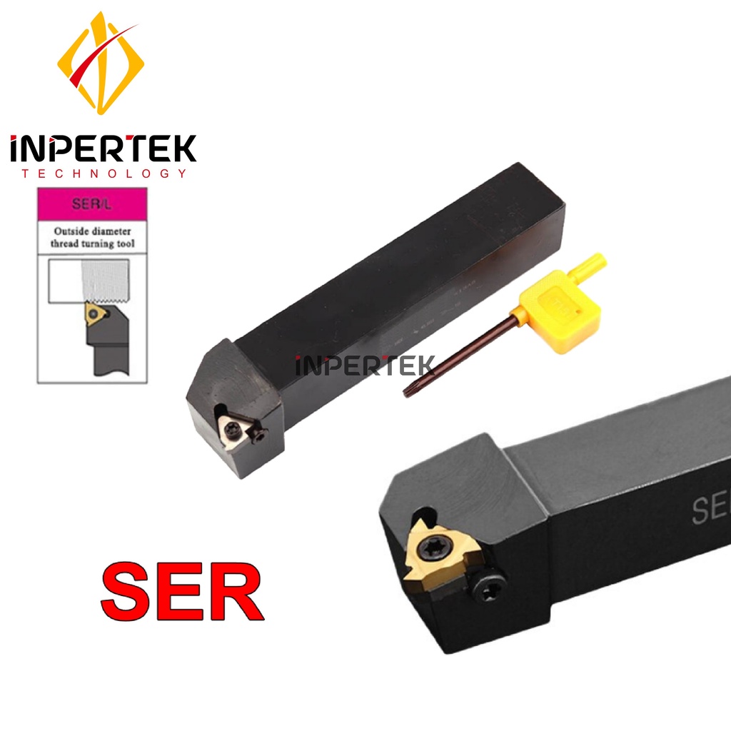 Jual SER 2525 16 Holder Bubut Insert 16 ER Pahat Ulir Gagang Luar Kanan | Shopee Indonesia