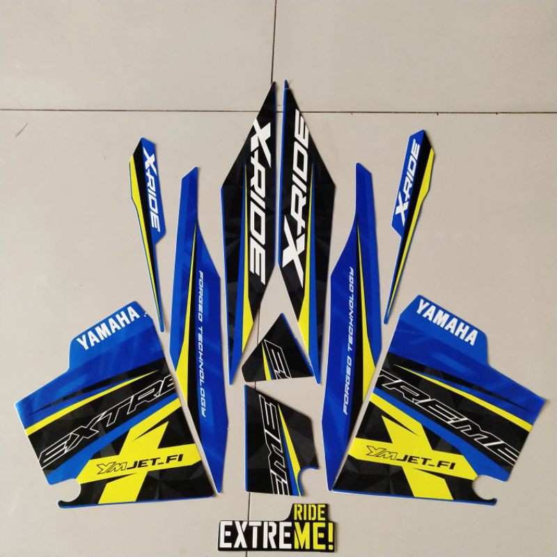 Jual striping yamaha x-ride xride 2015 2016 biru list standar ...