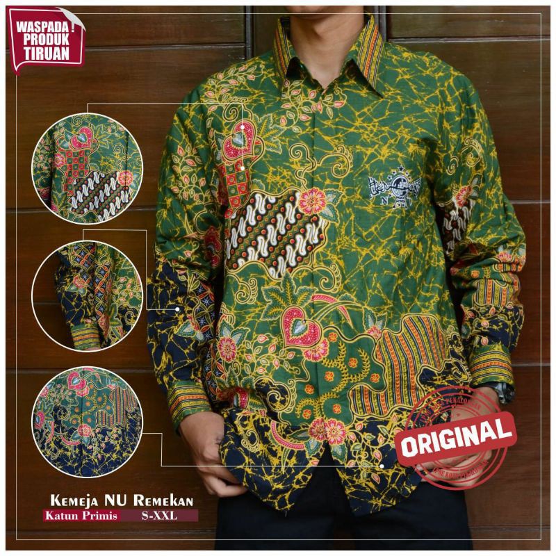 Jual Kemeja NU Remekan Kemeja NU SekarJagad Batik NU Nusantara NU Satu ...