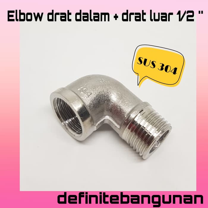 Jual miliki ELBOW DRAT DALAM DRAT LUAR SIZE 1/2 INCH SUS 304 Limited ...