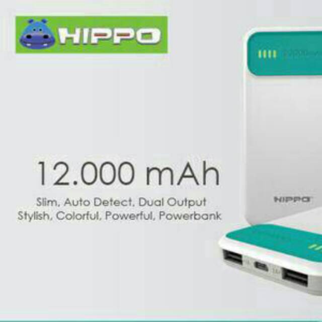 Jual Power Bank Hippo 12.000mAh Slim | Shopee Indonesia