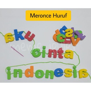 Jual meronce huruf spon 1 set /meronce spons alfabet | Shopee Indonesia