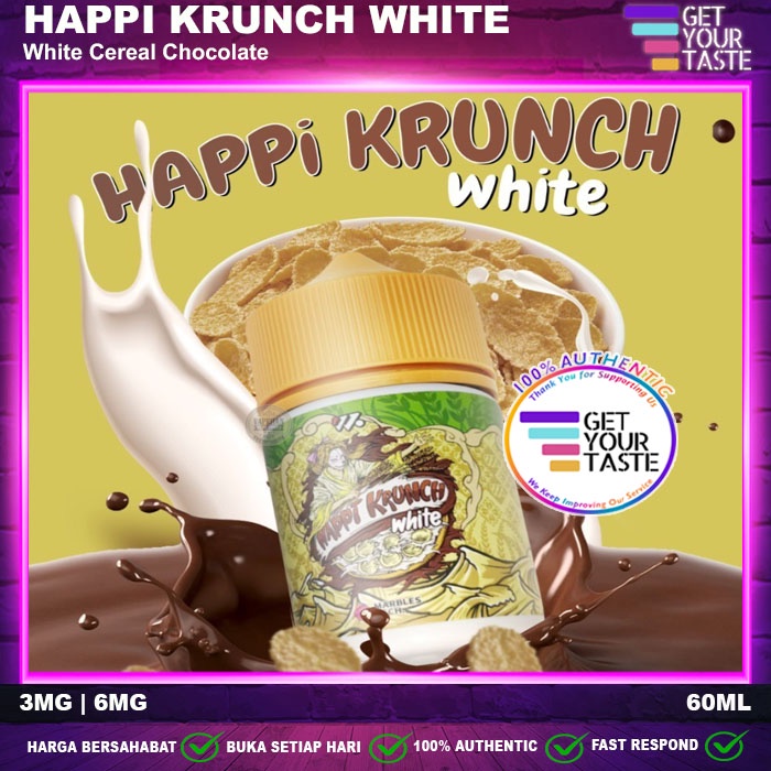 Jual Liquid Happi Krunch White 60ML Chocolate Cereal by Wise Juice x ...