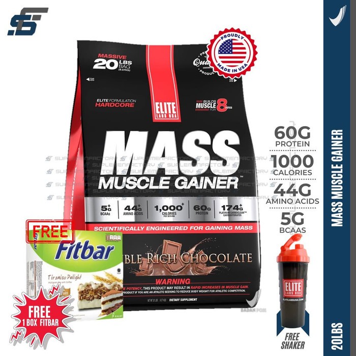 Jual SALE!! ELITE LABS MASS MUSCLE GAINER 20 LBS Indonesia|Shopee Indonesia