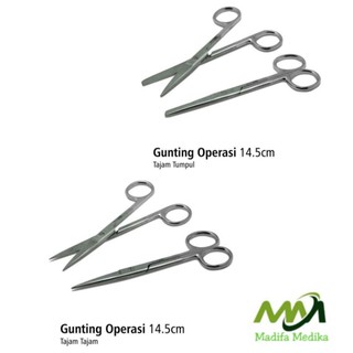 Jual Gunting Jaringan Tajam Tajam 14 cm /Gunting Tajam Tumpul Indonesia ...
