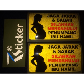 Jual Sticker Jaga Jarak & Sabar, Penumpang Ibu Hamil | Shopee Indonesia