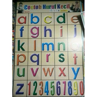 Jual Jual Poster Abjad Belajar Membaca ABCD Huruf Kapital dan Huruf ...