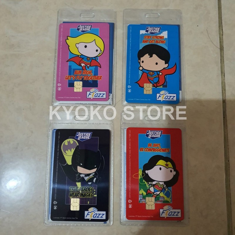 Jual Kartu Flazz Justice League Superman Batman Wonder Woman Supergirl ...
