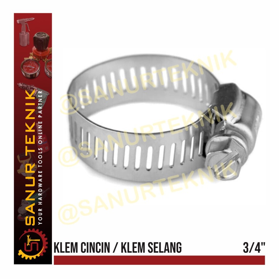 Jual Hose Clamp / Klem Cincin / Klem Selang 3/4" 3/4in 3/4 inch 3/4inch ...