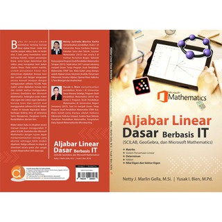 Jual Buku Aljabar Linear Dasar Berbasis IT (SCILAB, Geogebra Dan ...