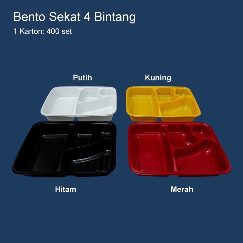 Jual BOX BENTO SKAT 4 BINTANG (10 PCS) | Shopee Indonesia